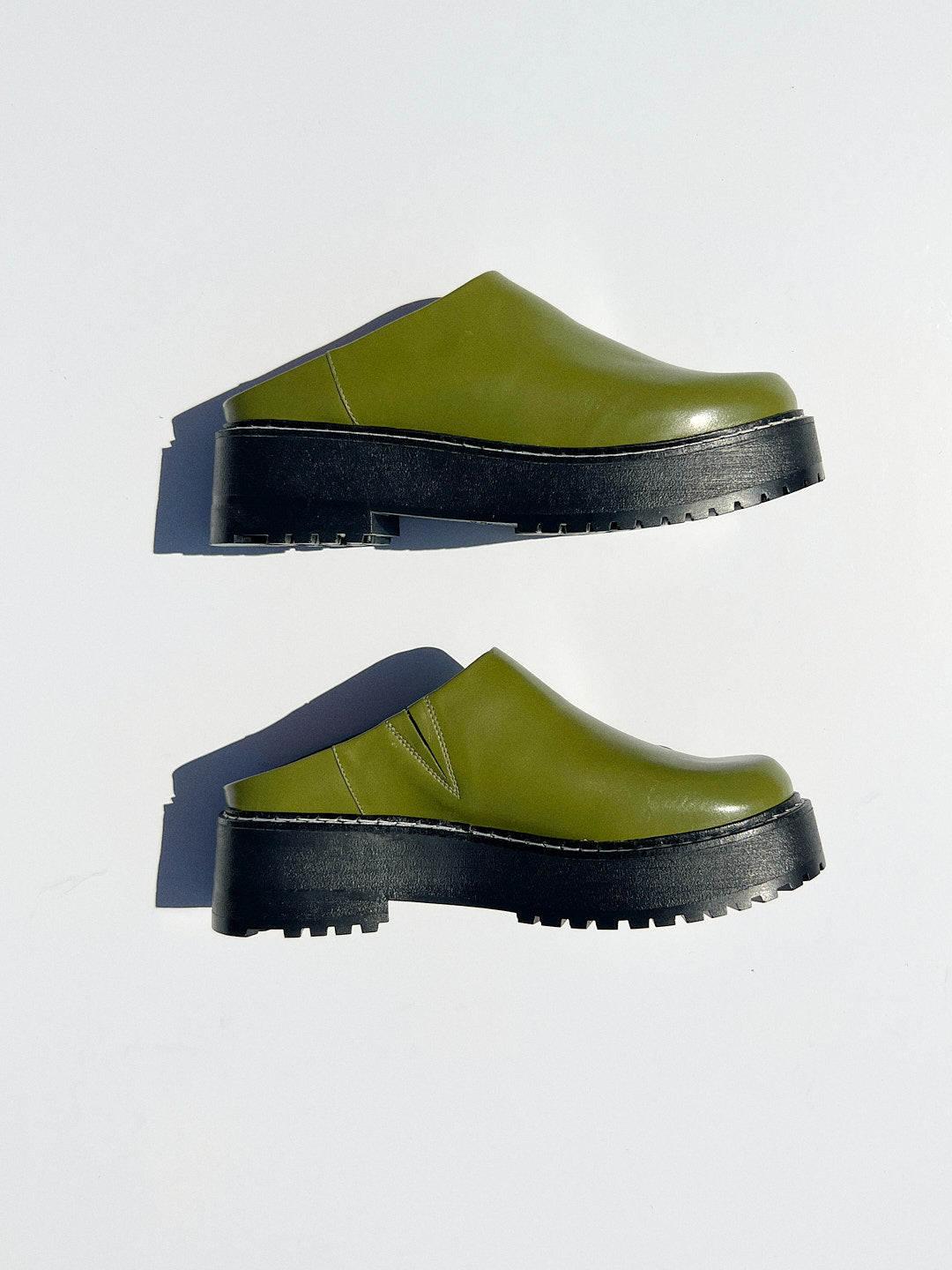 Lena Chunky Mule - Olive – Lisa Says Gah