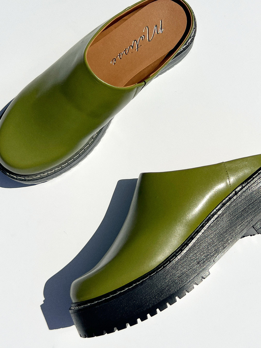 Lena Chunky Mule - Olive – Lisa Says Gah