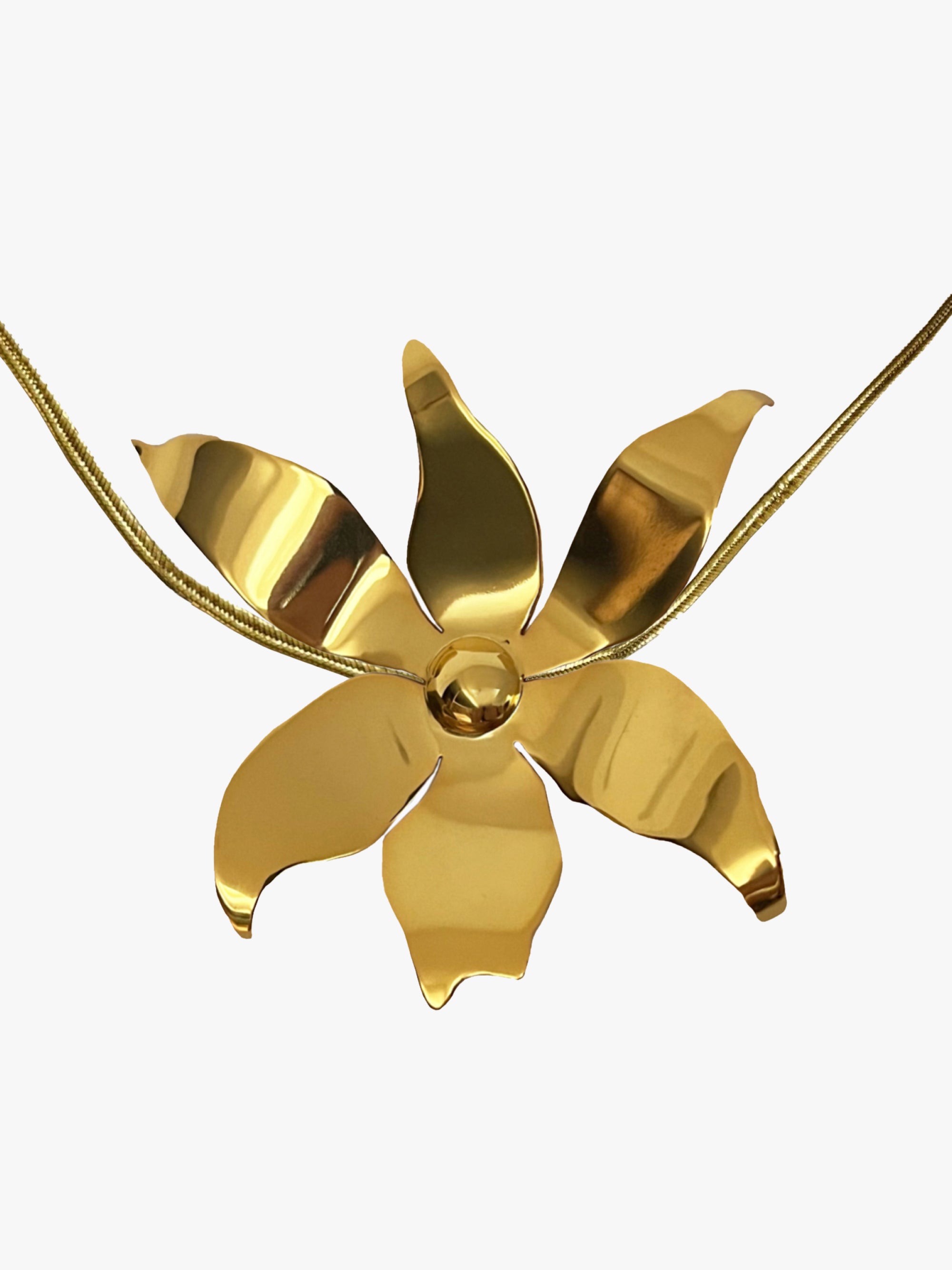 Evie Flower Necklace - Gold – Lisa Says Gah