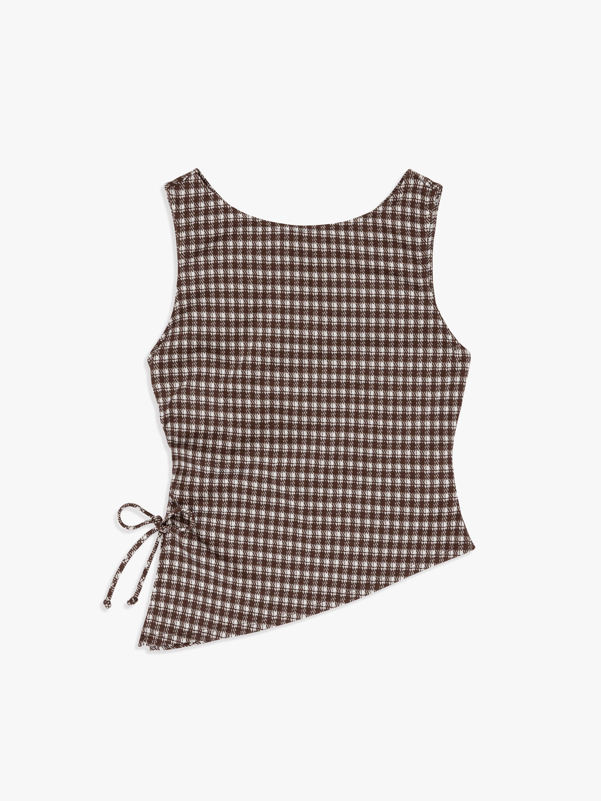 Erin Tank - Cocoa Plaid – Lisa Says Gah