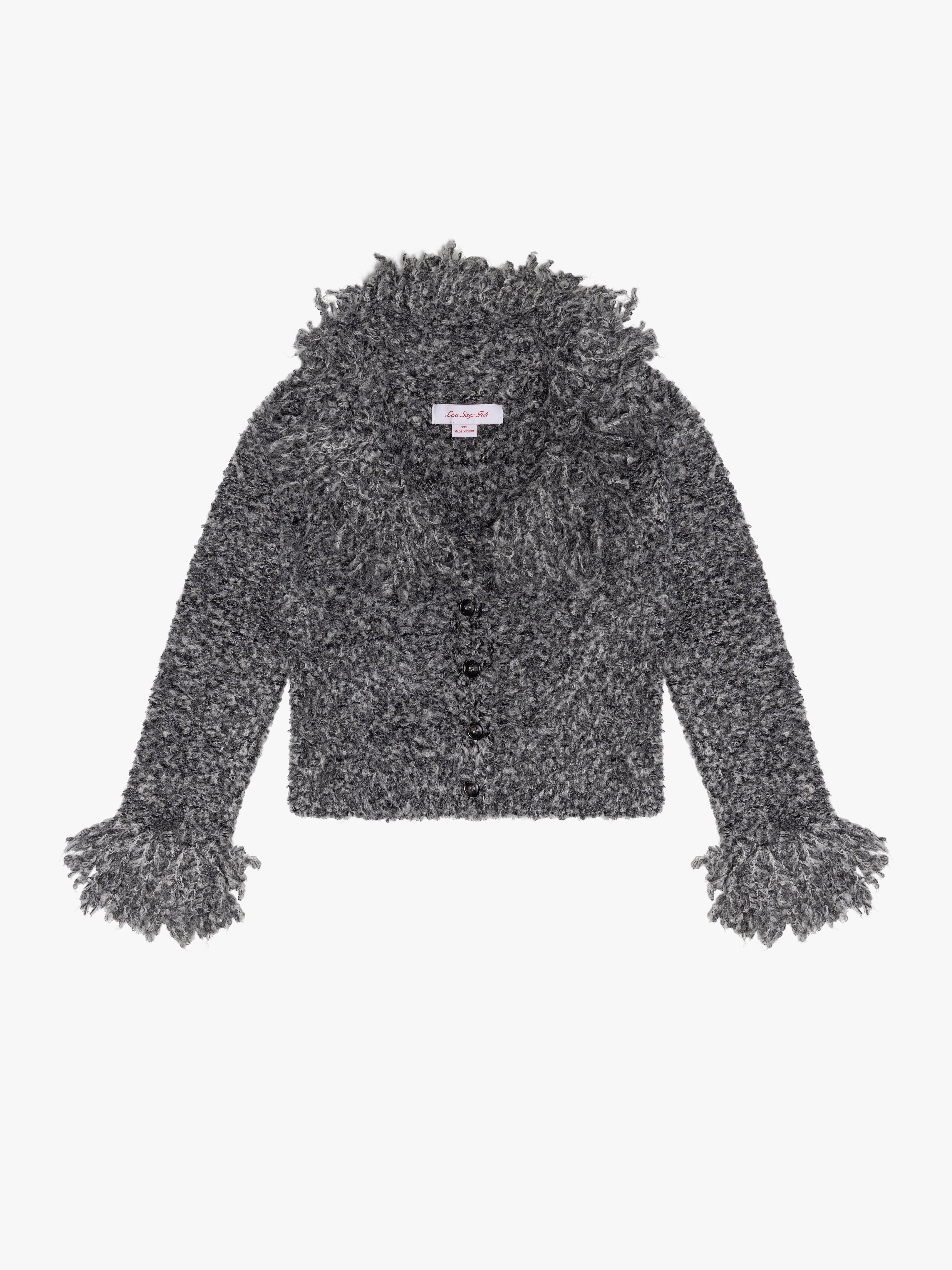 Marla Fringe Cardigan - Salt & Pepper – Lisa Says Gah