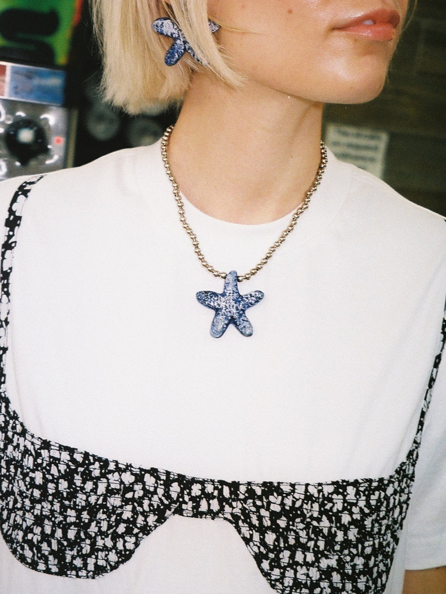 Star Fish Necklace - Blue/Silver – Lisa Says Gah